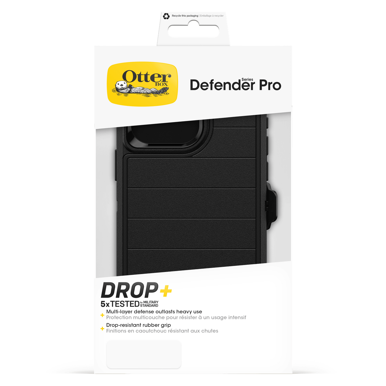 Otterbox - Defender Pro Case for Apple iPhone 15 Pro Max - Black 77-92714