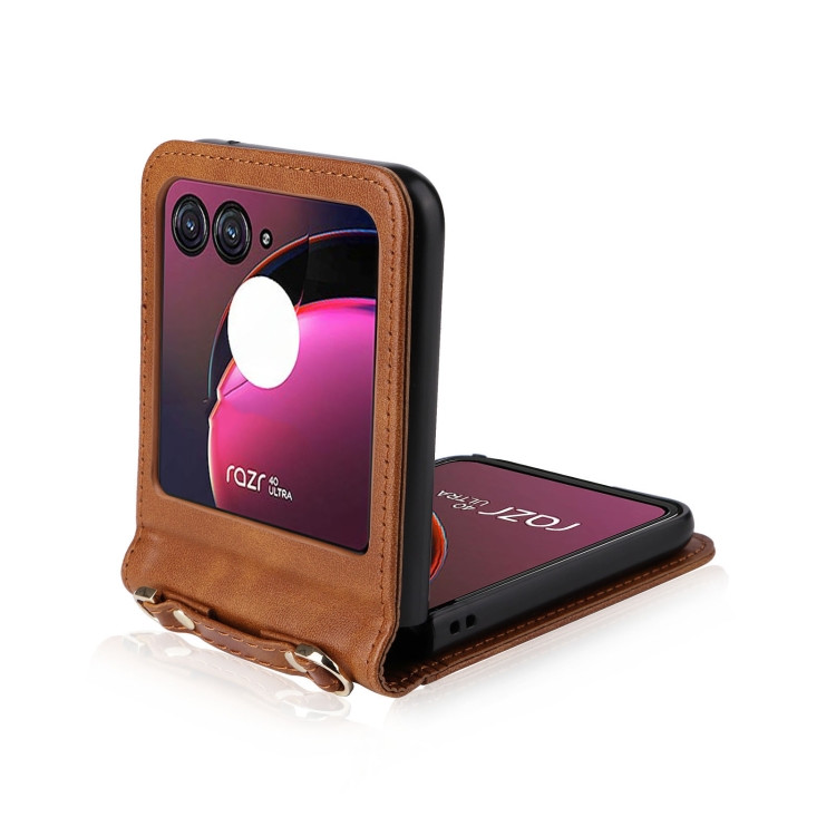 Motorola Cases - Motorola razr+ (2023) Cases Card Leather Brown