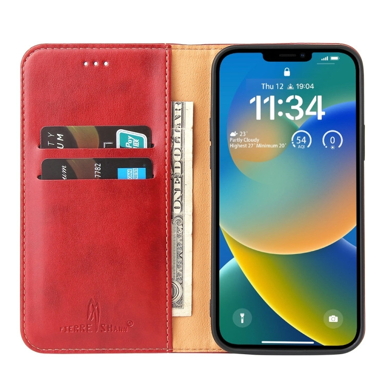 iPhone Cases - iPhone 15 Cases Fierre Shann Leather Texture Red