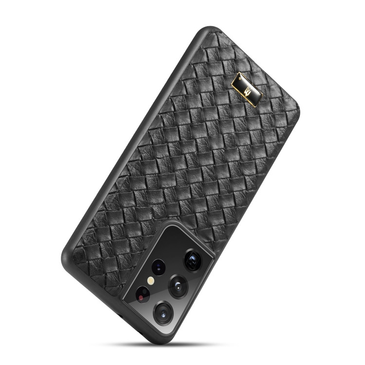 Samsung Cases - Galaxy S21 Ultra Cases Fierre Shann Leather Texture Black