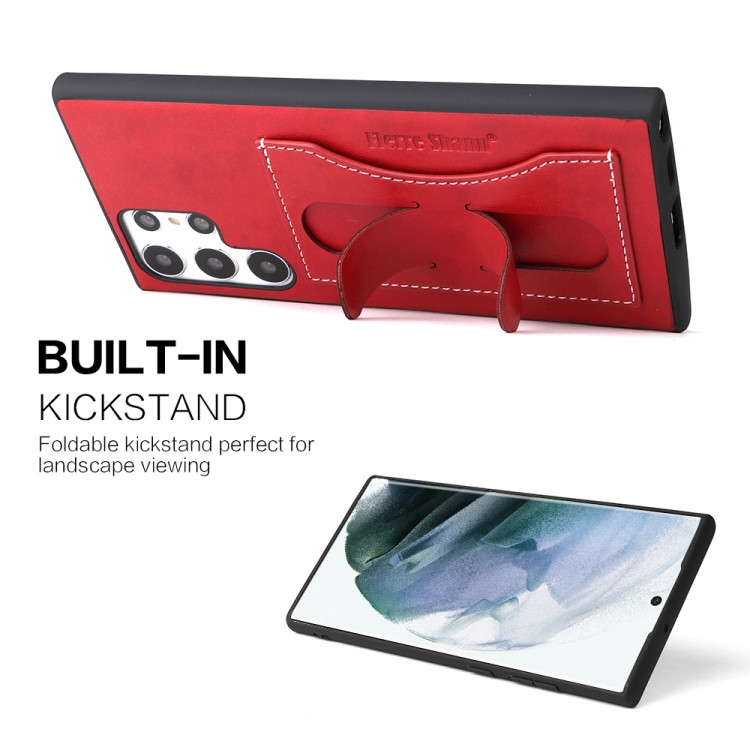 Samsung Cases - Galaxy S22 Ultra Cases Fierre Shann Leather Red