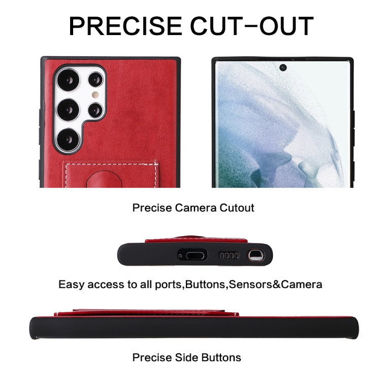 Samsung Cases - Galaxy S22 Ultra Cases Fierre Shann Leather Red