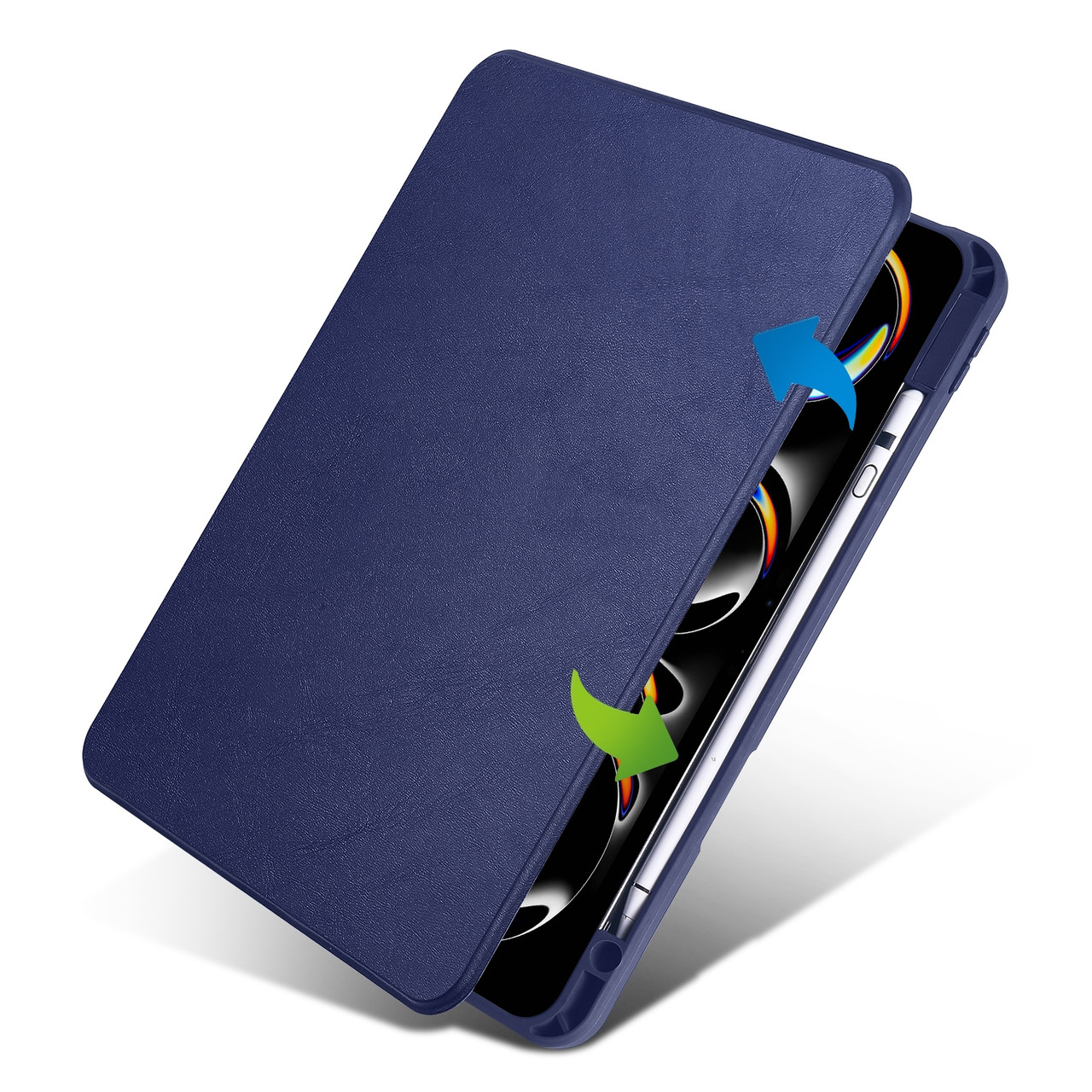 iPad Pro 13 2024 Acrylic 360 Rotation Detachable Leather Tablet Case ...
