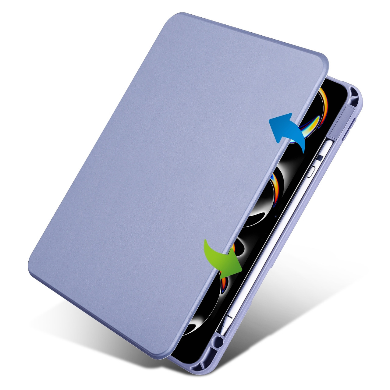 iPad Pro 13 2024 Acrylic 360 Rotation Detachable Leather Tablet Case ...