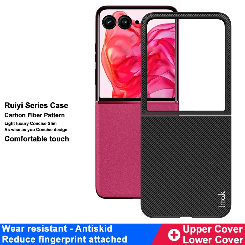 Motorola Razr 50 Ultra / Razr+ 2024 imak Ruiyi Series Carbon Fiber PU ...