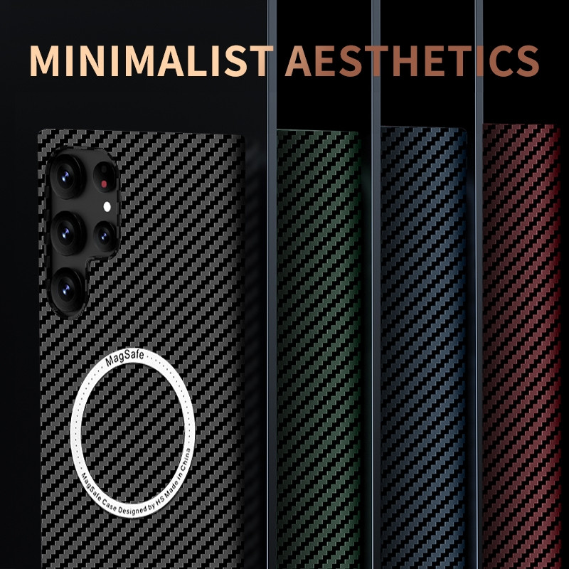 Samsung Galaxy S25 Ultra 5G Carbon Fiber Texture MagSafe Magnetic Phone ...