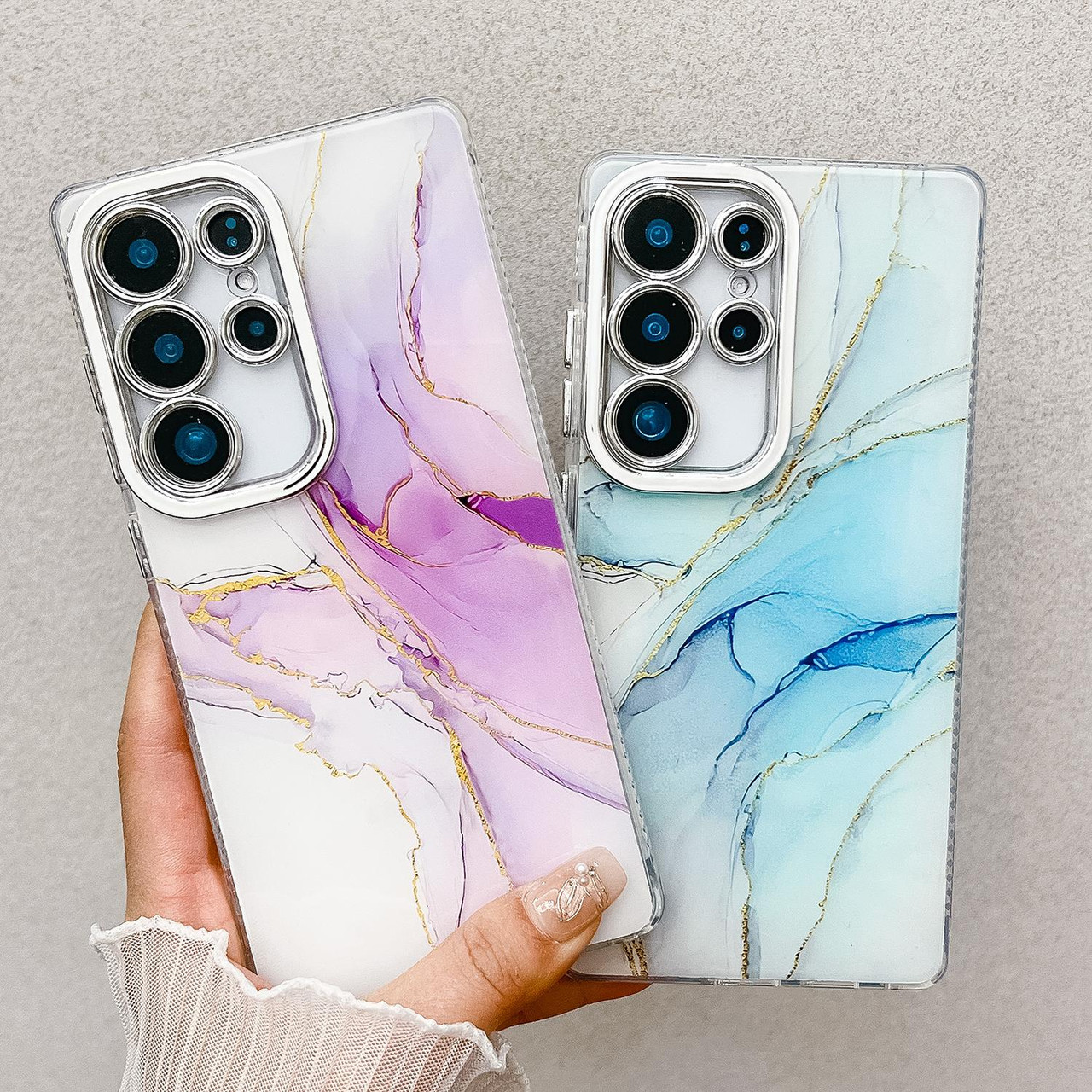 Samsung Galaxy S25 Ultra 5G Electroplated Marble Texture Phone Case ...