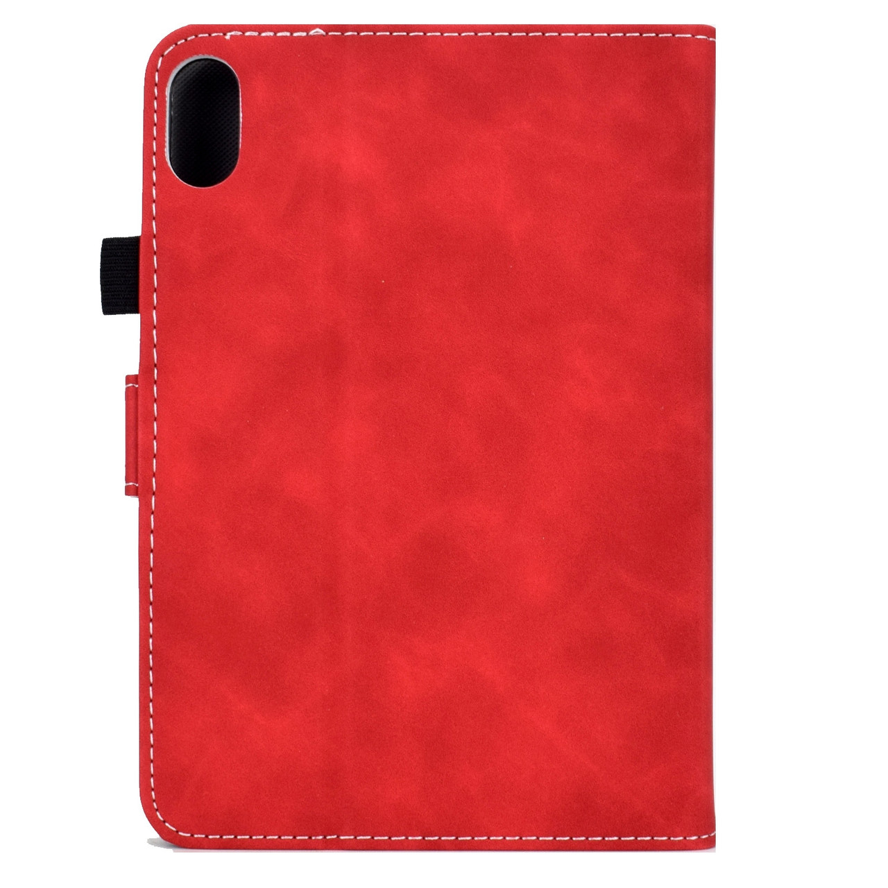 iPad 2025 / 2022 Cowhide Texture Tablet Leather Smart Case - Red