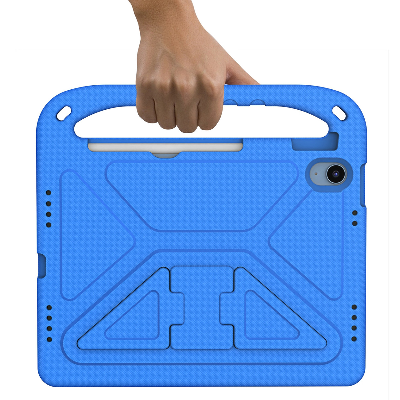 iPad 2025 / 2022 Handle Portable EVA Shockproof Tablet Case - Blue