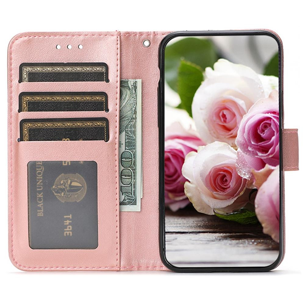 Samsung Galaxy S25 Edge 5G Rose Butterfly Embossed Leather Phone Case ...
