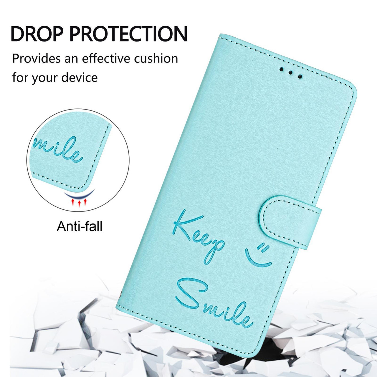 Samsung Galaxy S25 Edge 5G Smile Embossing RFID Leather Phone Case ...
