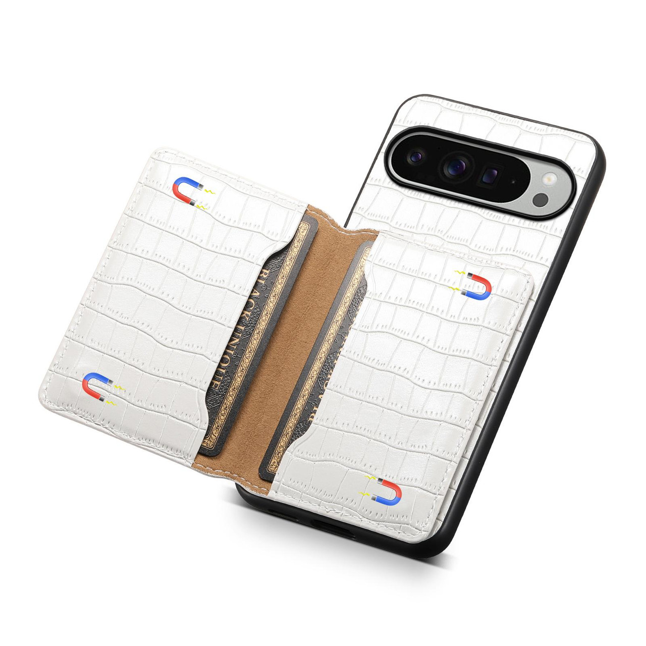 Google Pixel 10 Pro XL Crocodile Texture Card Bag Design Full Coverage ...