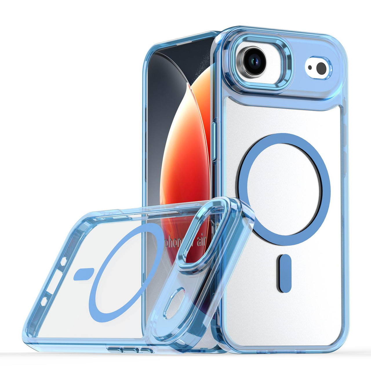 iPhone Air MagSafe Magnetic Clear Phone Case - Blue