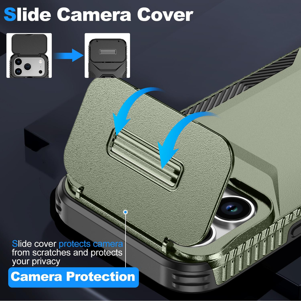iPhone 17 Pro Sliding Camshield Phone Case - Alpine Green
