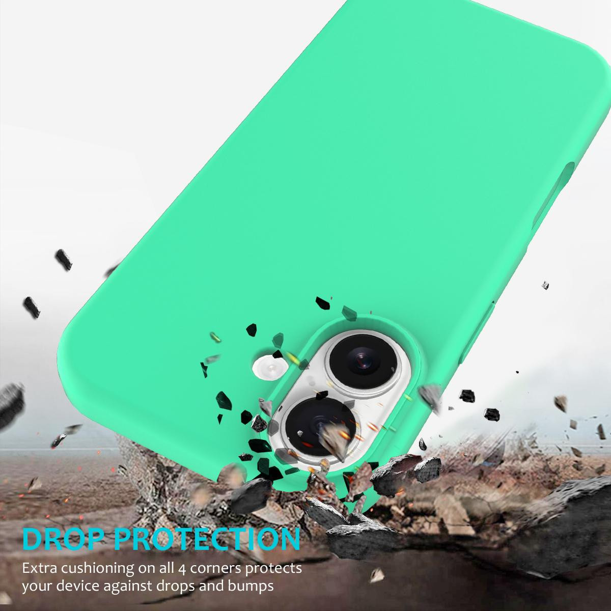 iPhone 17 Solid Color Silicone Phone Case - Green