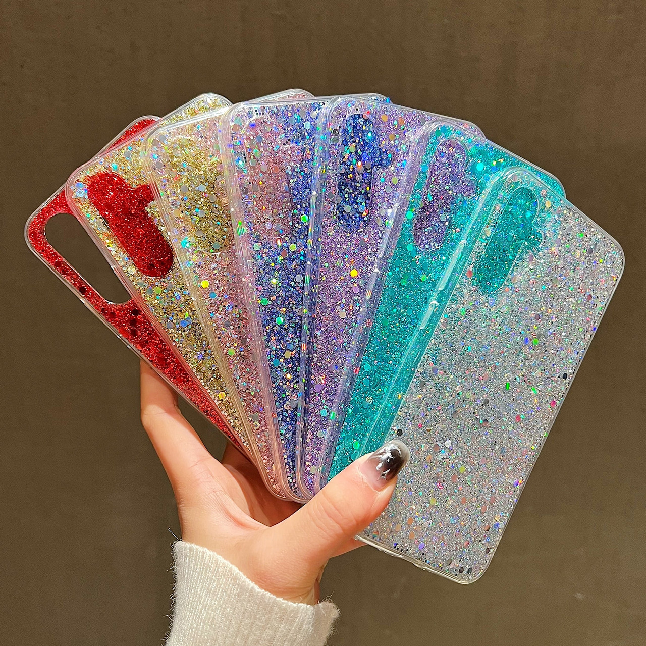 Samsung Galaxy A16 5G Glitter Sequins Epoxy TPU Phone Case - Pink