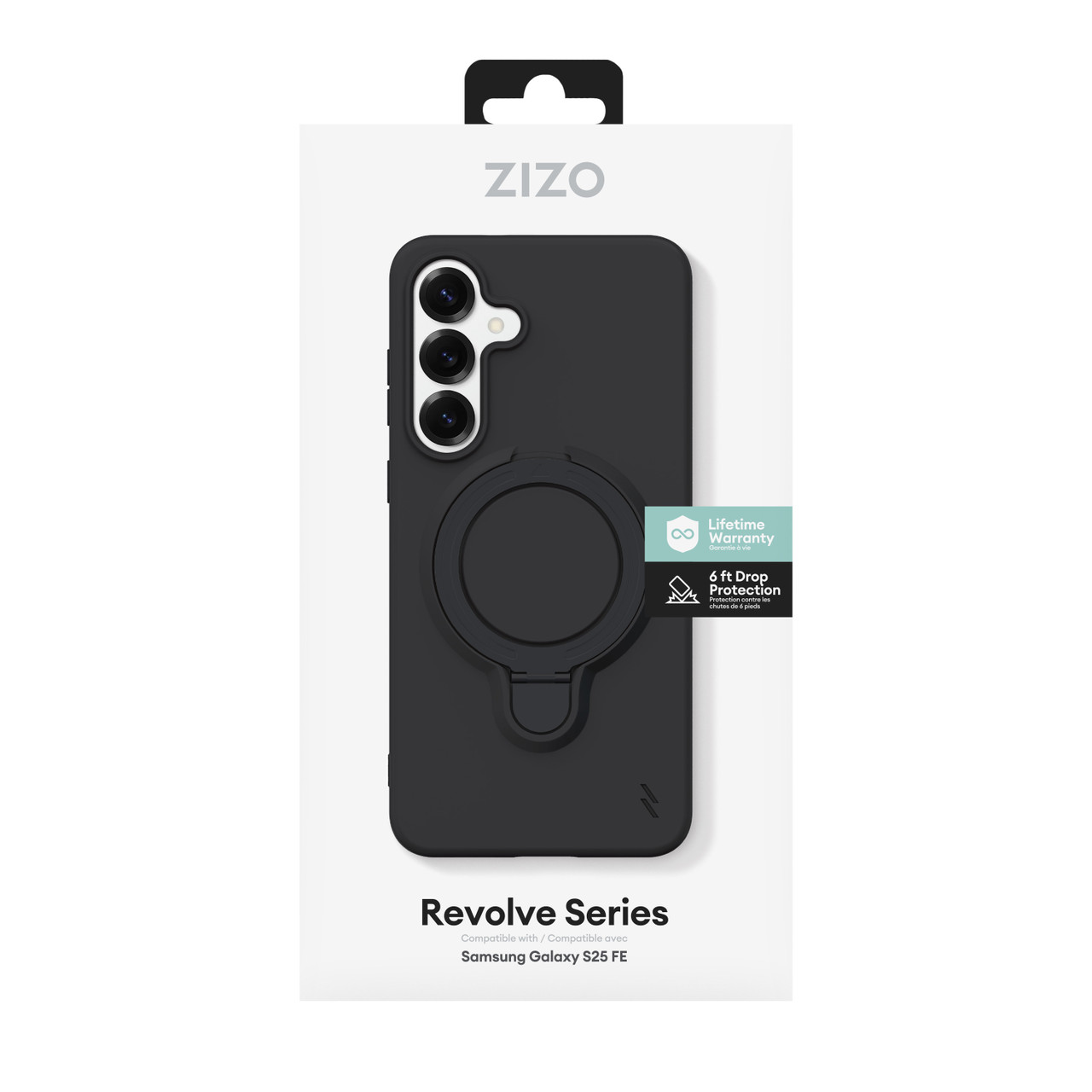 ZIZO REVOLVE Series Galaxy S25 FE Case - Magnetic Black