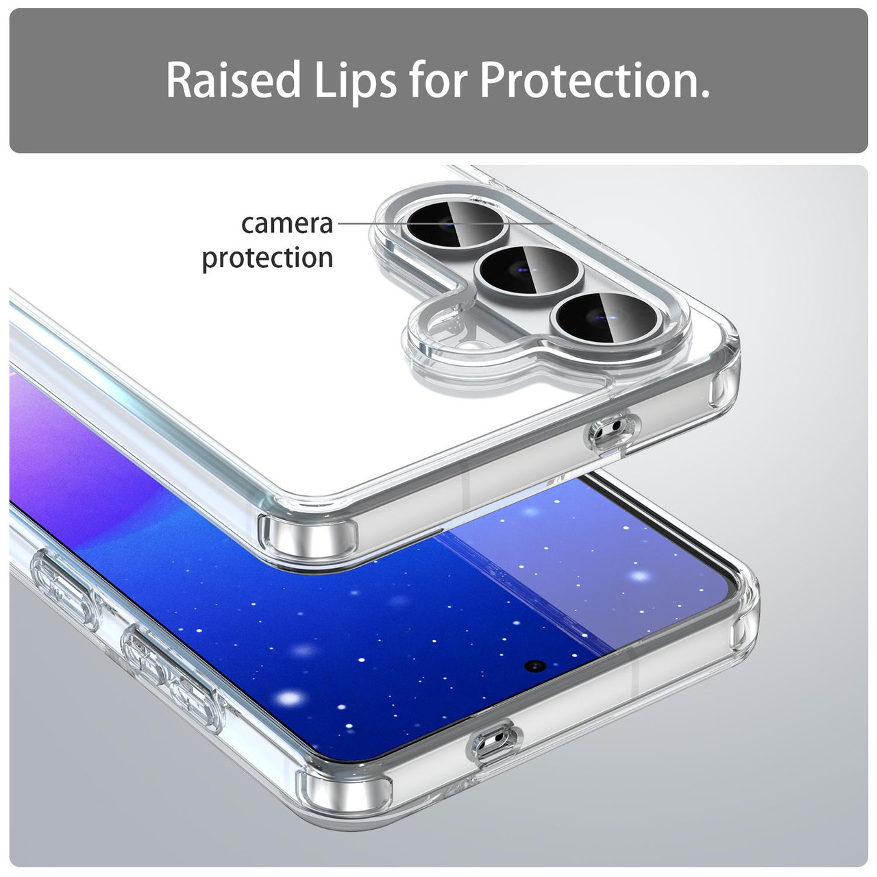 Samsung Galaxy S26 PC Hybrid TPU Airbag Shockproof Phone Case - Transparent