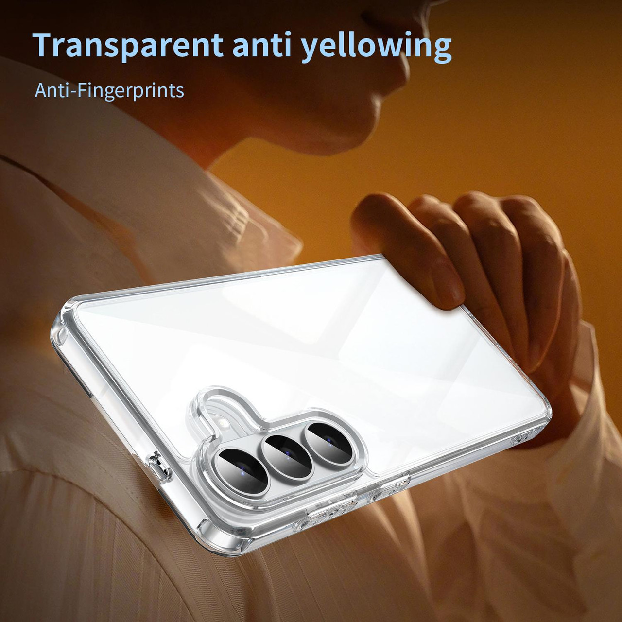 Samsung Galaxy S26 PC Hybrid TPU Airbag Shockproof Phone Case - Transparent