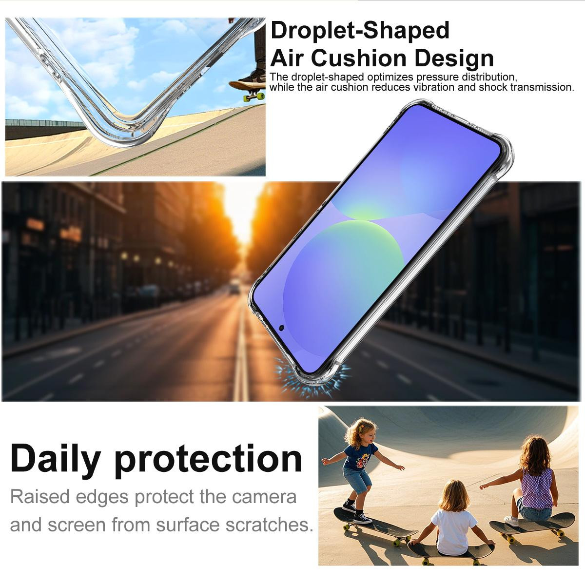 Samsung Galaxy A37 5G imak Shockproof Airbag TPU Phone Case - Transparent