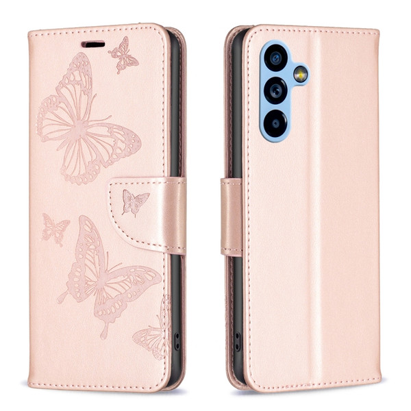 Samsung Cases - Galaxy A54 5G Cases Leather Pattern Gold Rose