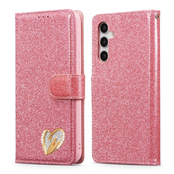 Samsung Cases - Galaxy A54 5G Cases Glitter Leather Glitter Red Rose