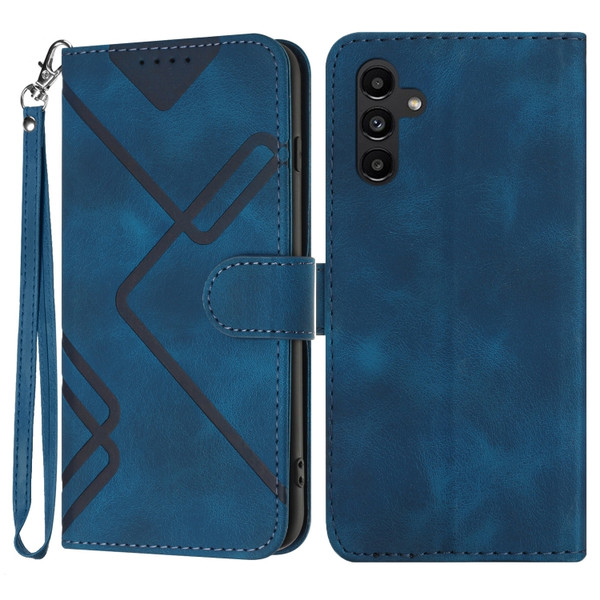 Samsung Cases - Galaxy A54 5G Cases Leather Pattern Blue