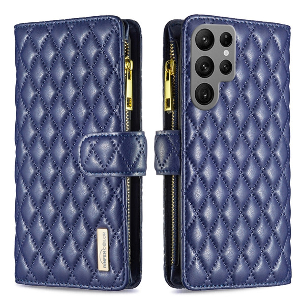 Samsung Cases - Galaxy S24 Ultra Cases Flip Leather Wallet Zipper Blue