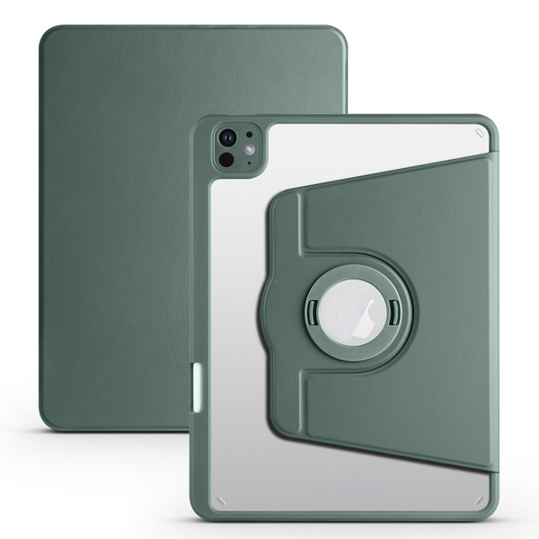 iPad Pro 13 2024 Acrylic 360 Rotation Detachable Leather Tablet Case ...