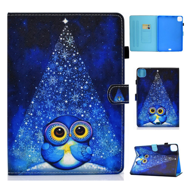iPad Pro 11 2024 Painted Stitching Smart Leather Tablet Case - Night ...
