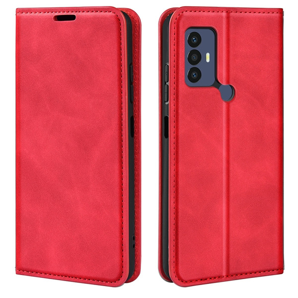 Phone Cases - TCL Leather Magnetic Red
