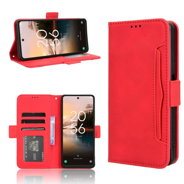 Phone Cases - TCL Card Leather Slots Texture Red