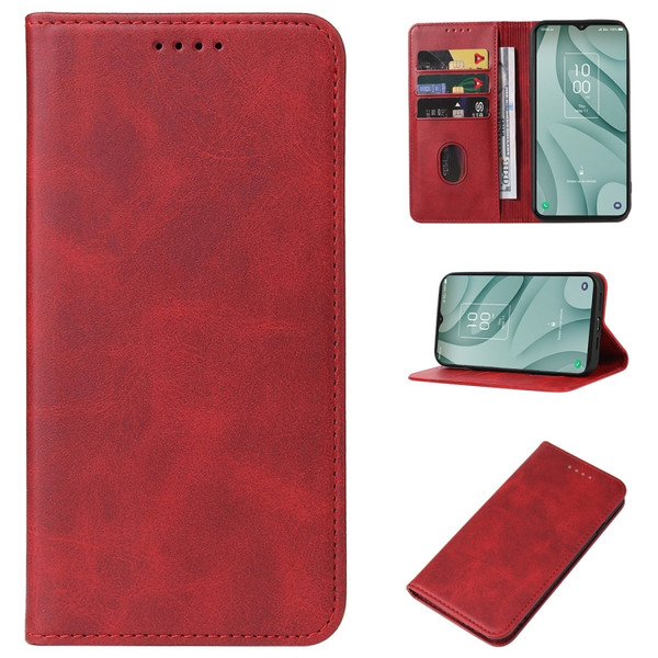 Phone Cases - TCL Leather Magnetic Red