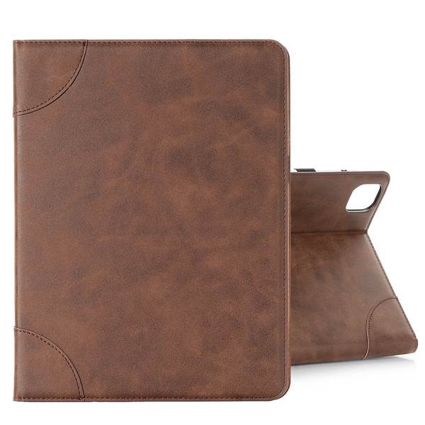 Retro Book Style Leather Tablet Case iPad Pro 13 2024 - Coffee