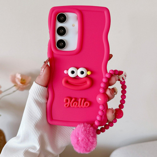 Samsung Galaxy A16 5G Cartoon Sausage Mouth TPU Phone Case with Bead ...