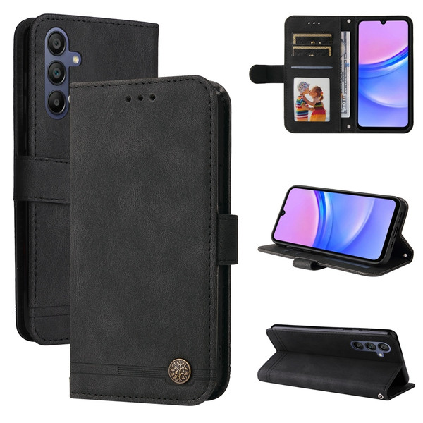 Samsung Galaxy A16 5G Skin Feel Life Tree Metal Button Leather Phone ...