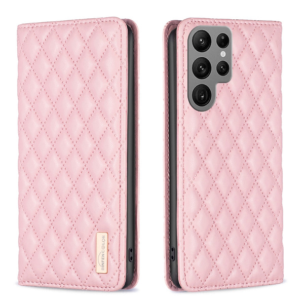 Samsung Galaxy S25 Ultra 5G Diamond Lattice Magnetic Leather Flip Phone ...