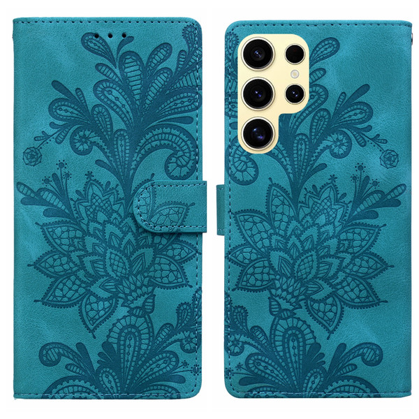 Samsung Galaxy S25 Ultra 5G Lace Floral Embossed Magnetic Buckle PU ...