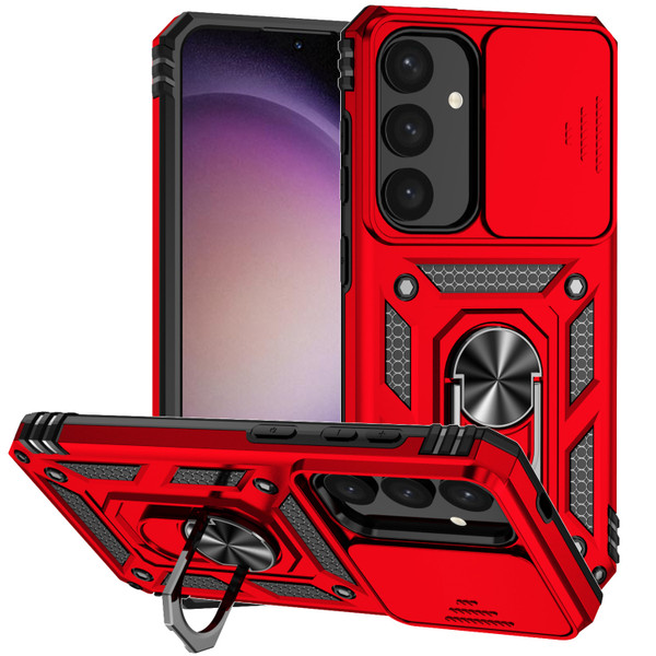 Samsung Galaxy S25+ 5G Sliding Camshield Holder Phone Case - Red