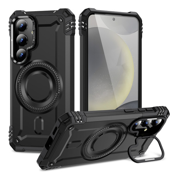 Samsung Galaxy S25 5G Lens Holder MagSafe Phone Case - Black