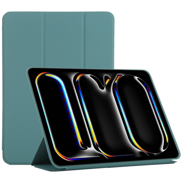 iPad Pro 13 2024 Double-sided Clip Non-buckle Magnetic PU Smart Tablet ...
