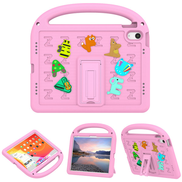 iPad 2025 / 2022 Cartoon Sparrow EVA Shockproof Tablet Case - Pink