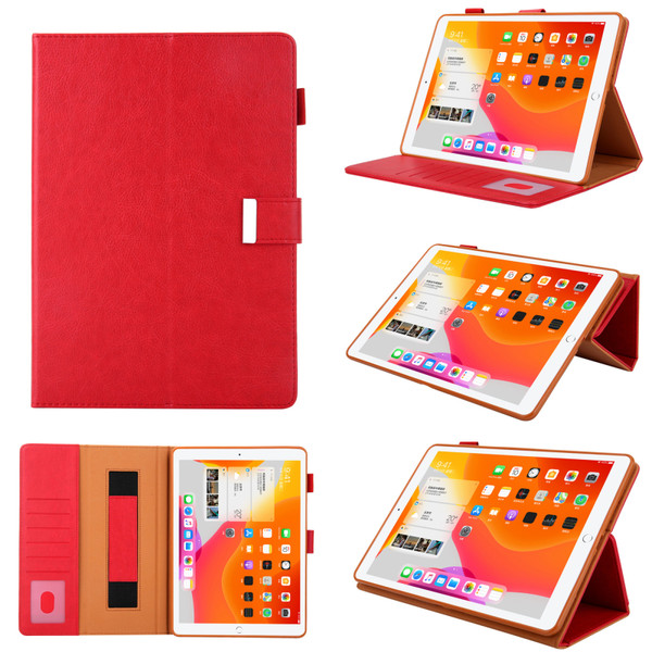 iPad 2025 / 2022 Solid Color Small Metal Buckle Leather Smart Tablet ...