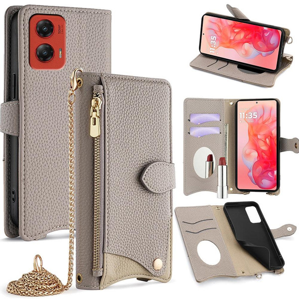 Moto G Stylus 5G 2024 Crossbody Chain Fishtail Litchi Leather Phone ...