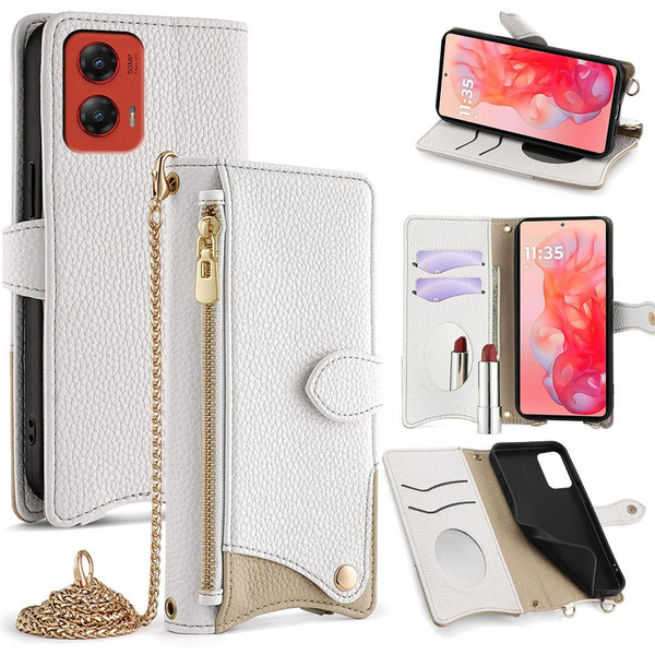 Moto G Stylus 5G 2024 Crossbody Chain Fishtail Litchi Leather Phone ...
