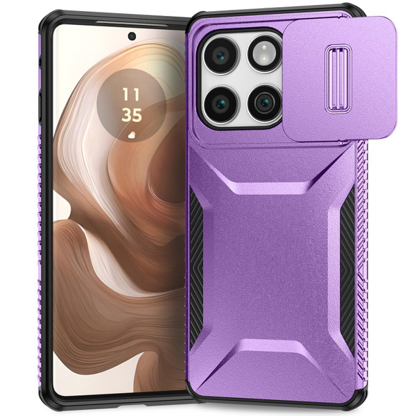 Motorola Edge 2025 Sliding Camshield Phone Case - Purple