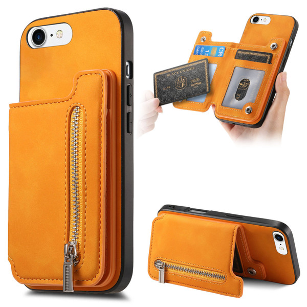 iPhone 7 / 8 / SE 2020 / SE 2022 Retro MagSafe Zipper Wallet Card Bag ...