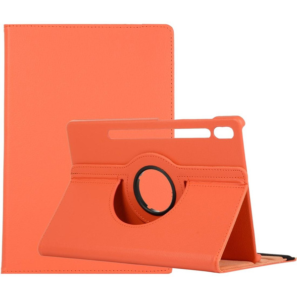 Samsung Galaxy Tab S10 FE+ Litchi Texture 360 Degrees Rotation Holder ...