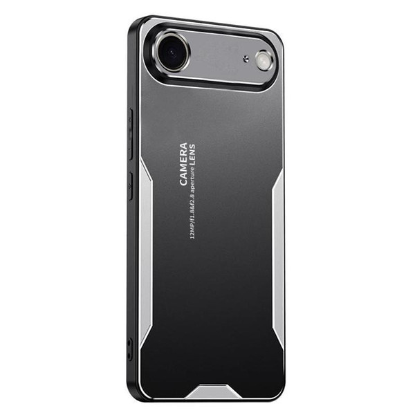 iPhone Air Blade Series TPU Hybrid Metal Phone Case - Silver
