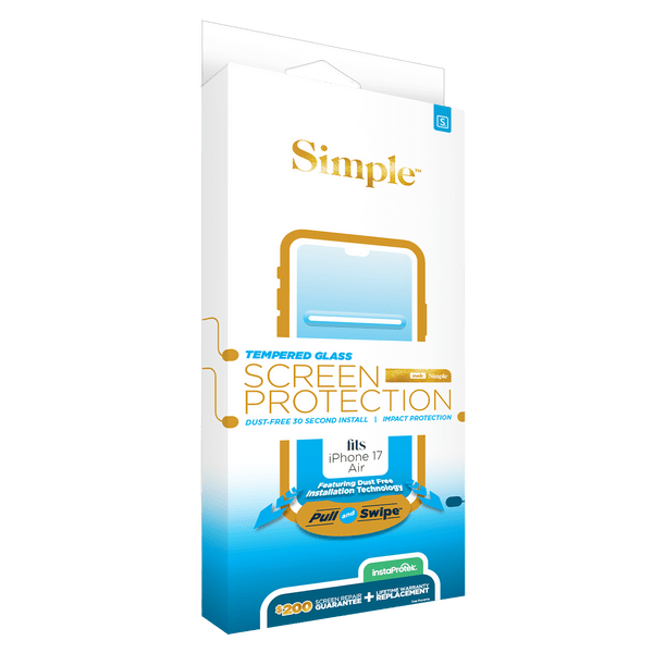 Simple - 200 Dust Removal Guided Tempered Glass Screen Protector For ...